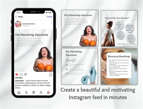 Fat Dissolving Injections Canva Template Editable Fat Etsy