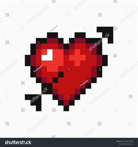 픽셀 아트 하트 사랑과 발렌타인 픽셀 스톡 벡터로열티 프리 2250138765 Shutterstock
