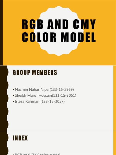 Rgb And Cmy Color Model Pdf Magenta Rgb Color Model