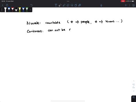 Solved State Whether The Variable Is Discrete Or Continuous The Number