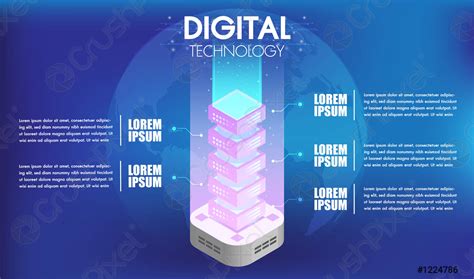 Concept Of Big Data Technology Processing With 5 Options Or Stock
