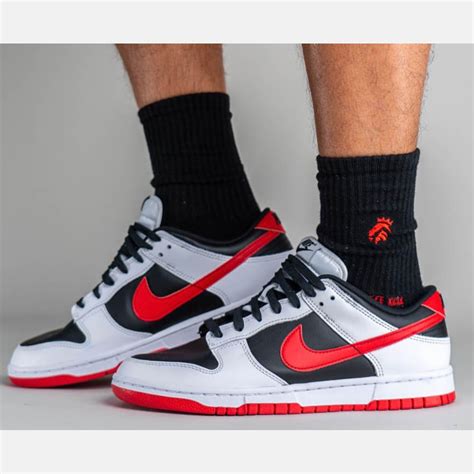 Nike Dunk Low Whiteuniversity Red Black Nice Kicks