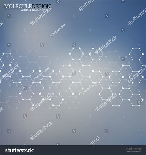 Hexagonal Molecule Molecular Structure Genetic Chemical Stock Vector Royalty Free 443470570