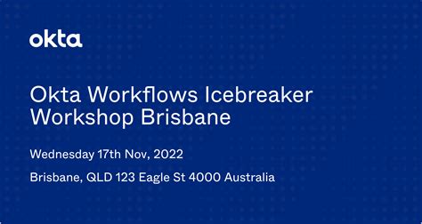 Okta Workflows Icebreaker Workshop Brisbane