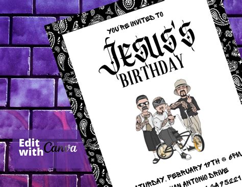 Cholo Theme Party Invitation Edit With Canva Etsy Hong Kong