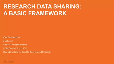 Research Data Sharing A Basic Framework Ppt