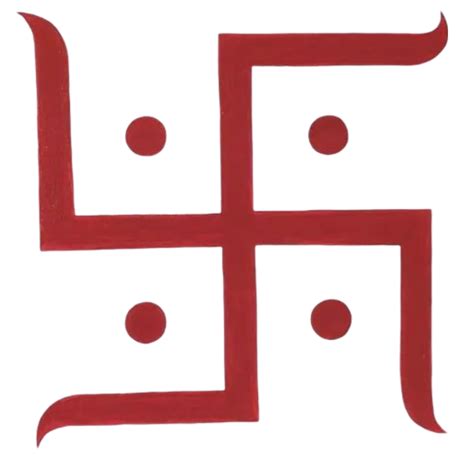 Slim Red Swastik Png Image