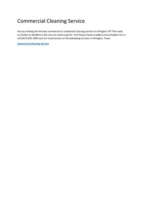 Ppt Commercial Cleaning Service Powerpoint Presentation Free