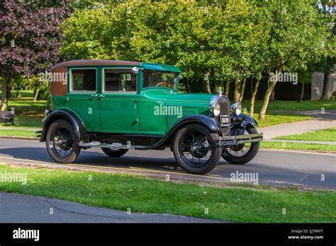 1928 1920s Twenties Pre War Green Ford Sedan Ford Model A Phaeton