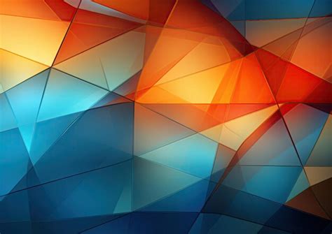 Premium Photo An Abstract Pattern Of Intersecting Lines And Shapes Formed By Gradients Of Blue