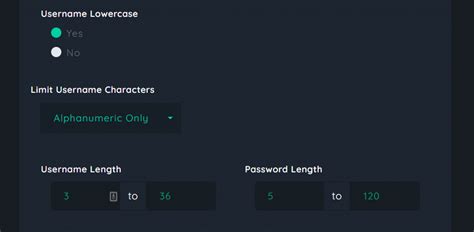 How To Restrict Usernames And Update Password Length Quickboxio