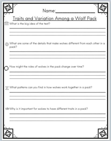 Amplify Wolf Traits And Inheritance Informational Reading And Questions