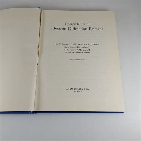 Interpretation Of Electron Diffraction Patterns Hc 1968 Andrews Dyson