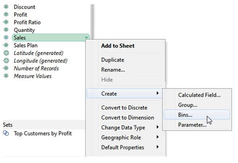 Tableau Bins How To Create And Delete Tableau Bins With Example