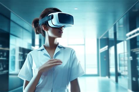 Virtual Reality Simulation For Medical Training Premium Ai Generated Image