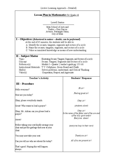 Illustrates Secant Tangents Sector And Segment Detailed Pdf