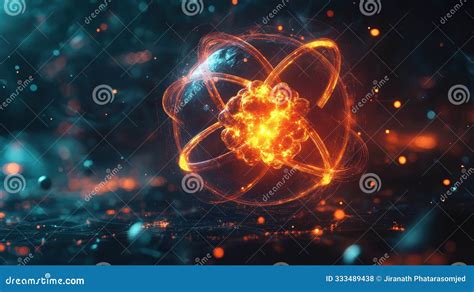 Abstract Atomic Structure Stock Illustration Illustration Of Physics