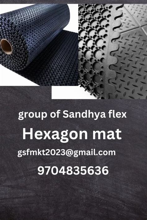 Rubber Embroidered Hexagon Mat Black At ₹ 500piece In Hyderabad Id