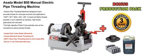 Buy Asada B50 Manual Electric Pipe Threading Machine For Sale Online