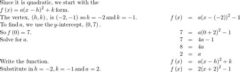 Graph Quadratic Functions Using Transformations Intermediate Algebra