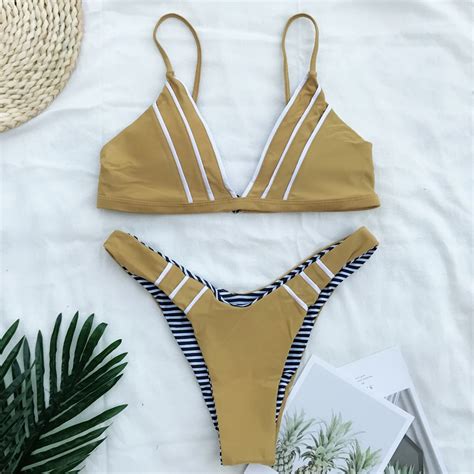 Zmtree Triangle Bikini Set 2019 New Sexy Swimwear Women Swimsuit Micro