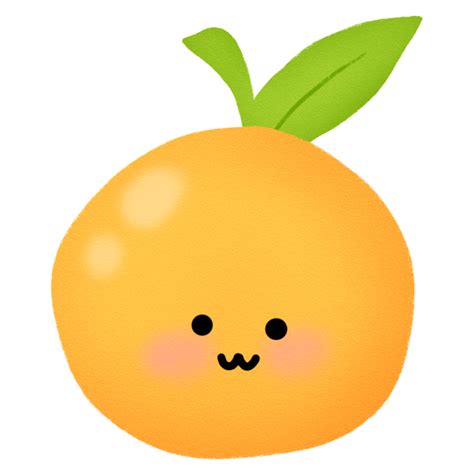 Cute Fruit Cute Orange Happy Cute Set Of Smiling Fruit Faces 26458988 Png