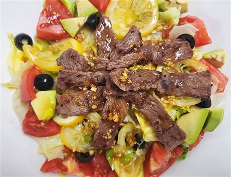 구운 소고기를 올린 스테이크 샐러드 만들기 ~ 소고기요리 오리엔탈 소스 만드는법