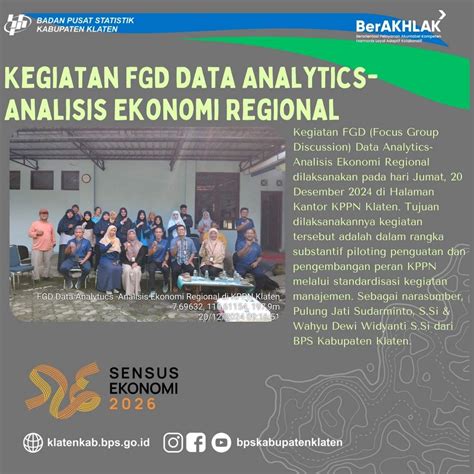 Fgd Data Analytics Activities Regional Economic Analysis News Bps Statistics Indonesia