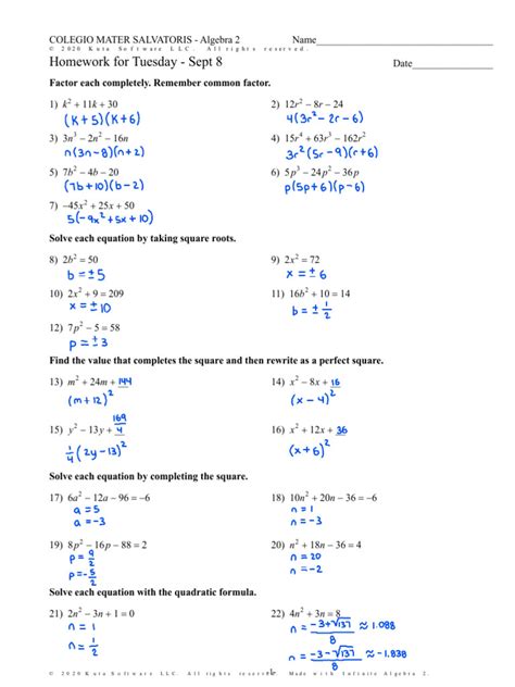 Solving Quadratic Equations Pdf Quadratic Equation Mathematical Concepts