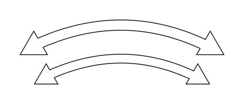 Dual Sided Arrow Black Stroke On White Background Horizontal Double Headed Arrow Dual Sided