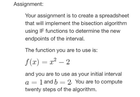 Solved Your Assignment Is To Create A Spreadsheet That Will