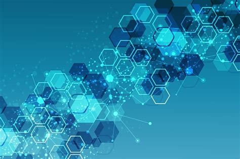 과학 네트워크 패턴 연결 선과 점 기술 육각 구조 또는 분자 연결 요소 Dna에 대한 스톡 벡터 아트 및 기타 이미지 Dna 가상현실 가상현실 시뮬레이터 Istock