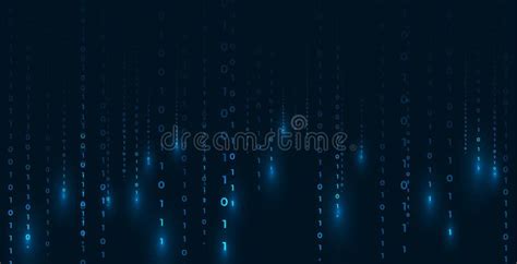 Futuristic Binary Code Cyberspace Wallpaper For Web Data Network Stock