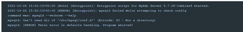 Permissions Error With Config Mounted Into Mysql Container · Issue 914