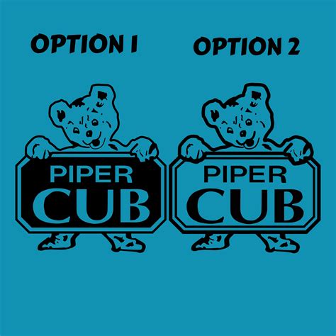 Piper Cub Bear Vinyl Decal Etsy
