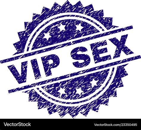 Scratched Textured Vip Sex Stamp Seal Royalty Free Vector