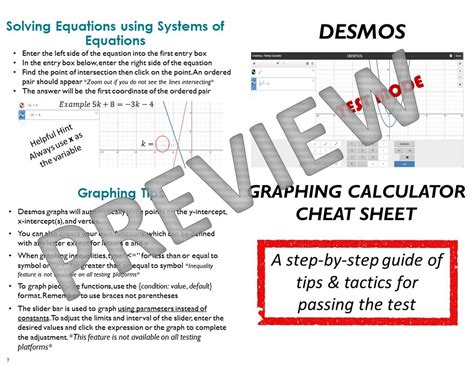 Desmos Graphing Calculator Cheat Sheet Ph