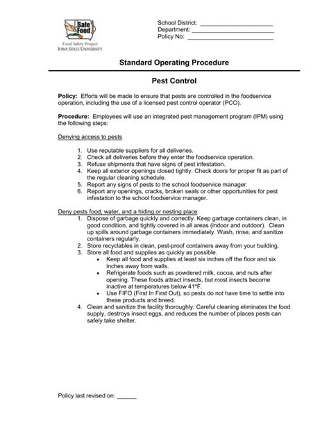 Pest Control Procedure Example At Anne Nelson Blog
