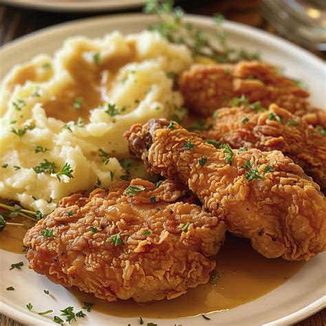 Crispy Fried Chicken With Creamy Mashed Potatoes Recipe Favorite