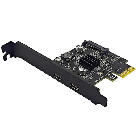 2port Pcie Card Pci Express 3 0 X1 To Dual Usb Expansion Card Sata Power Usb3 2 Gen2 10gbps