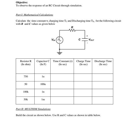 Solved Objective To Observe The Response Of An Rc Circuit