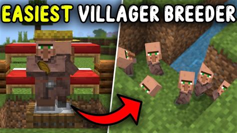 Easiest Villager Breeder Minecraft Bedrock 121261 Youtube