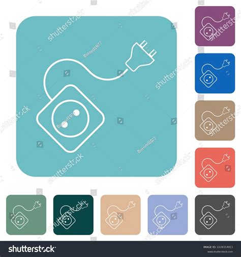 Portable Electrical Outlet One Socket Extension Stock Vector Royalty