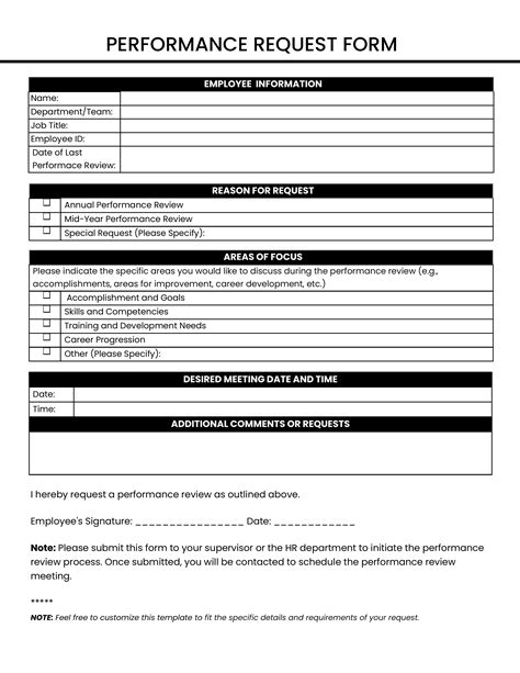 Performance Request Form Medusa Store