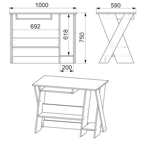 ᐉ Стіл компютерний Kompanit СКМ 4 Дуб Сонома к45 • Краща ціна в
