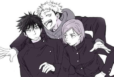 Itadori Yuuji Fushiguro Megumi And Kugisaki Nobara Jujutsu Kaisen Drawn By Fujikita Danbooru