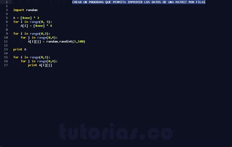 Arrays Python Matriz Por Filas