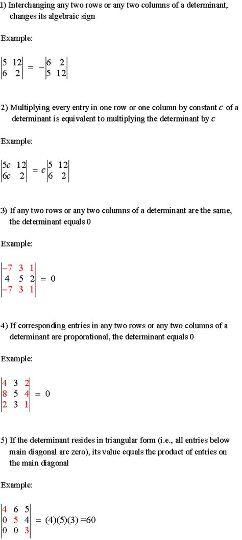 Determinants Determinant A