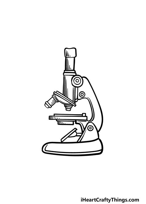 How To Draw A Microscope Step By Step