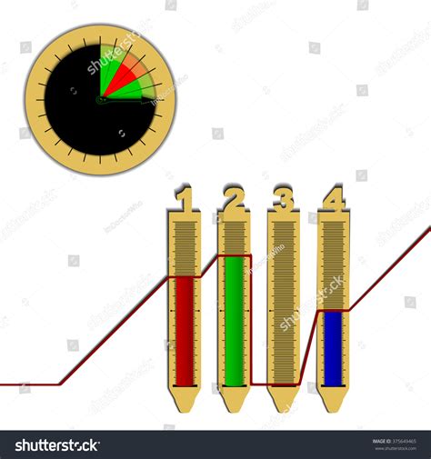 Vector Illustration Pie Chart Line Graph Stock Vector Royalty Free 375649465 Shutterstock